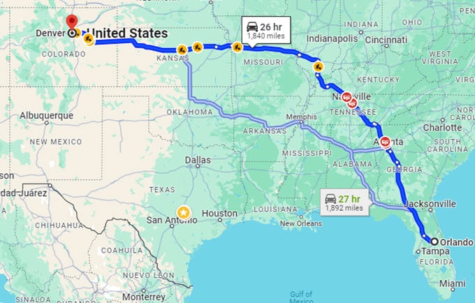 Florida to Colorado Car Shipping | Get Instant Quote!