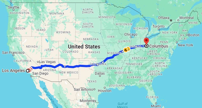 California to Ohio Car Shipping | Get Instant Quote!